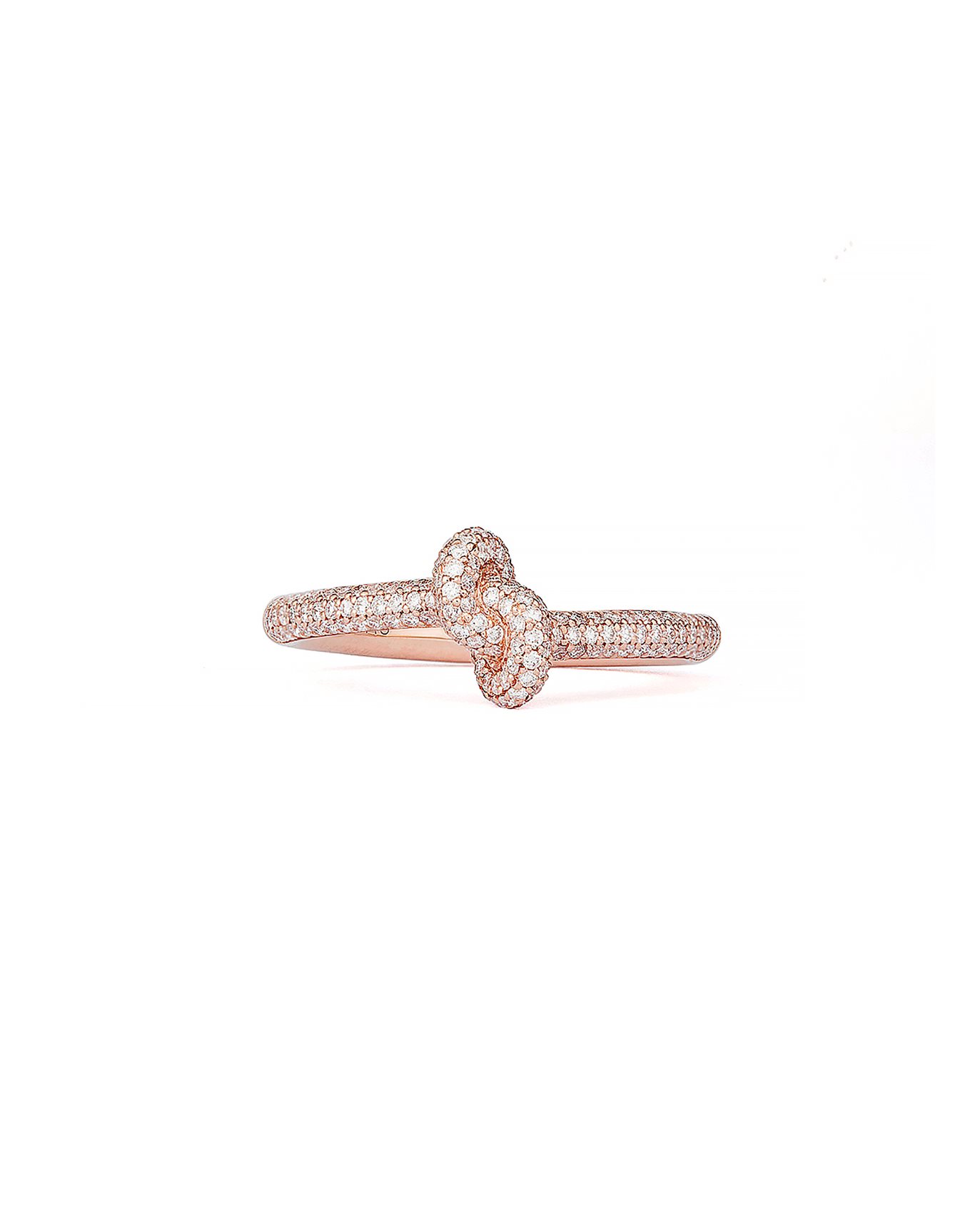 Engelbert - Ring the legacy knot mini and white diamonds roséguld | NK