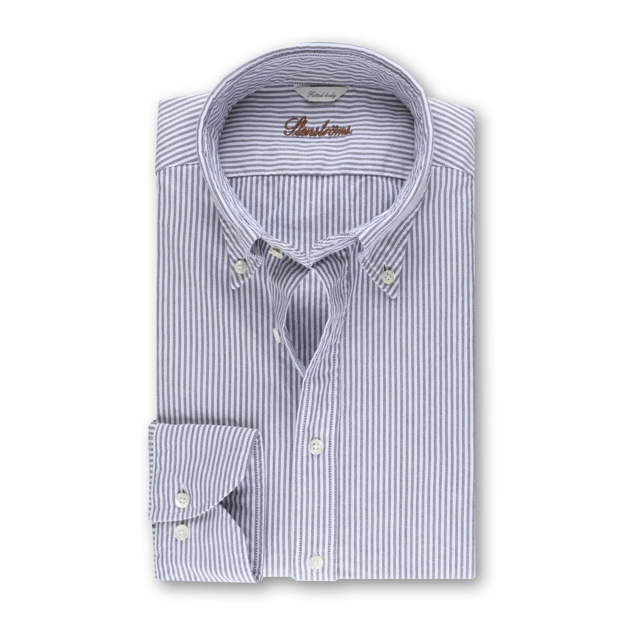 Stenströms - Skjorta fitted body casual randig marinblå | NK