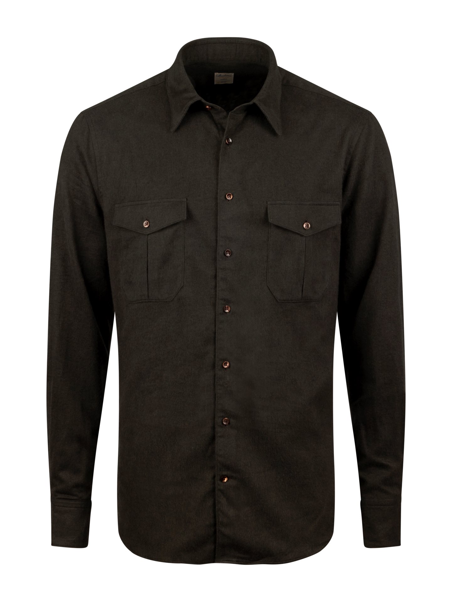 Stenströms - Skjorta le févre fitted body flannel dark green | NK