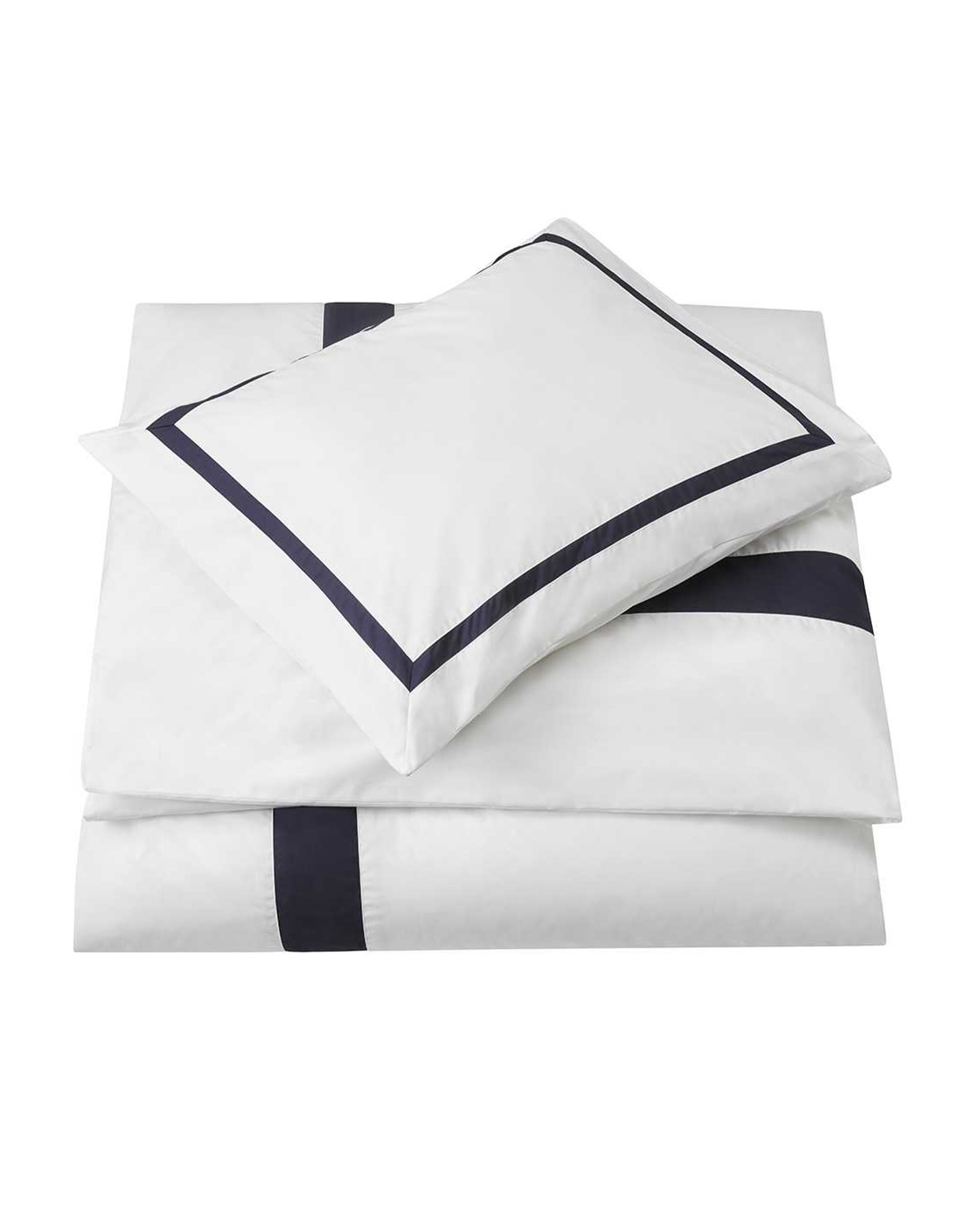 Newport - Mayfair påslakan vit/blå 220x220 cm | NK