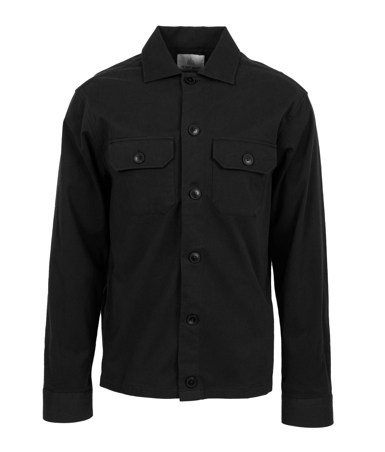 The Shirt Factory - Overshirt twill svart | NK