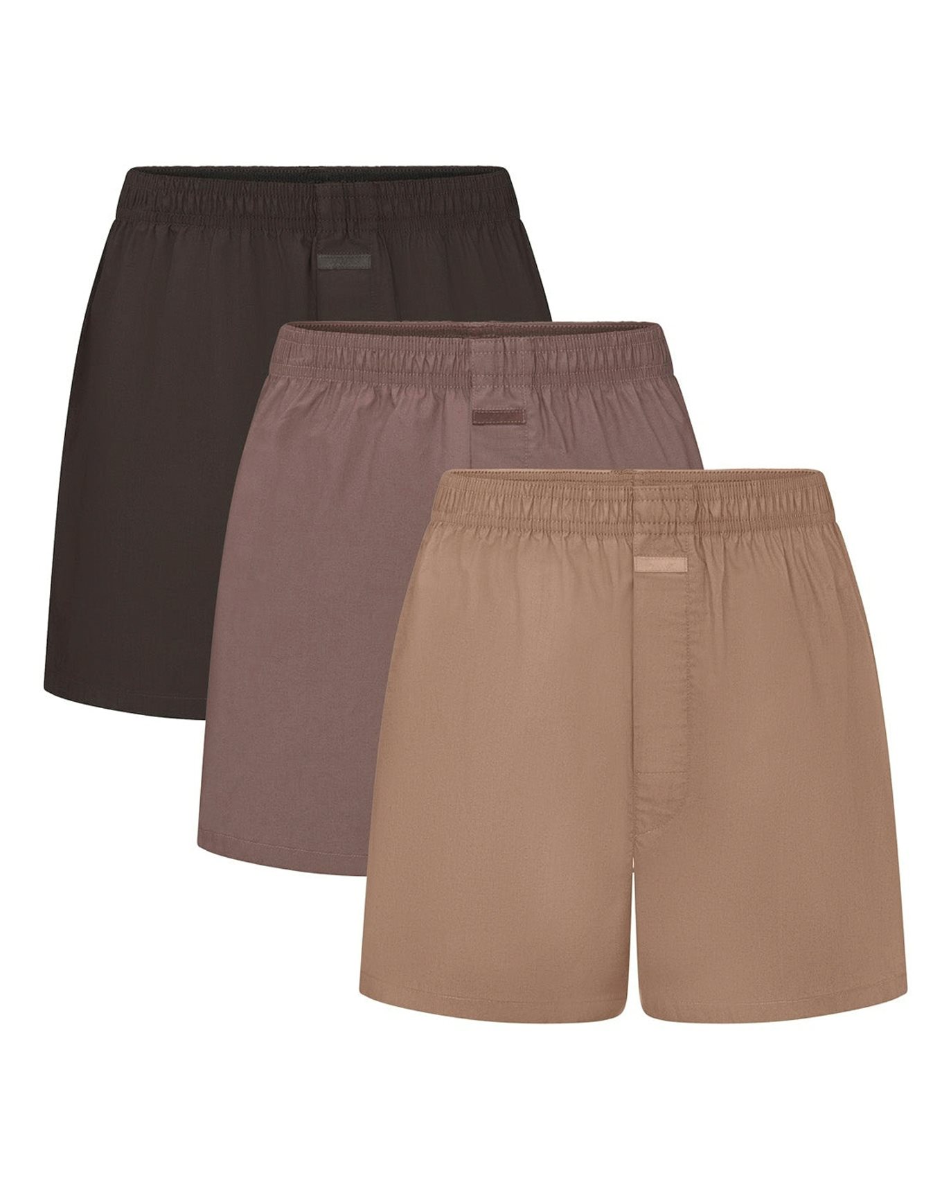 SKIMS - Boxers cotton poplin 3-pack umber multi | NK