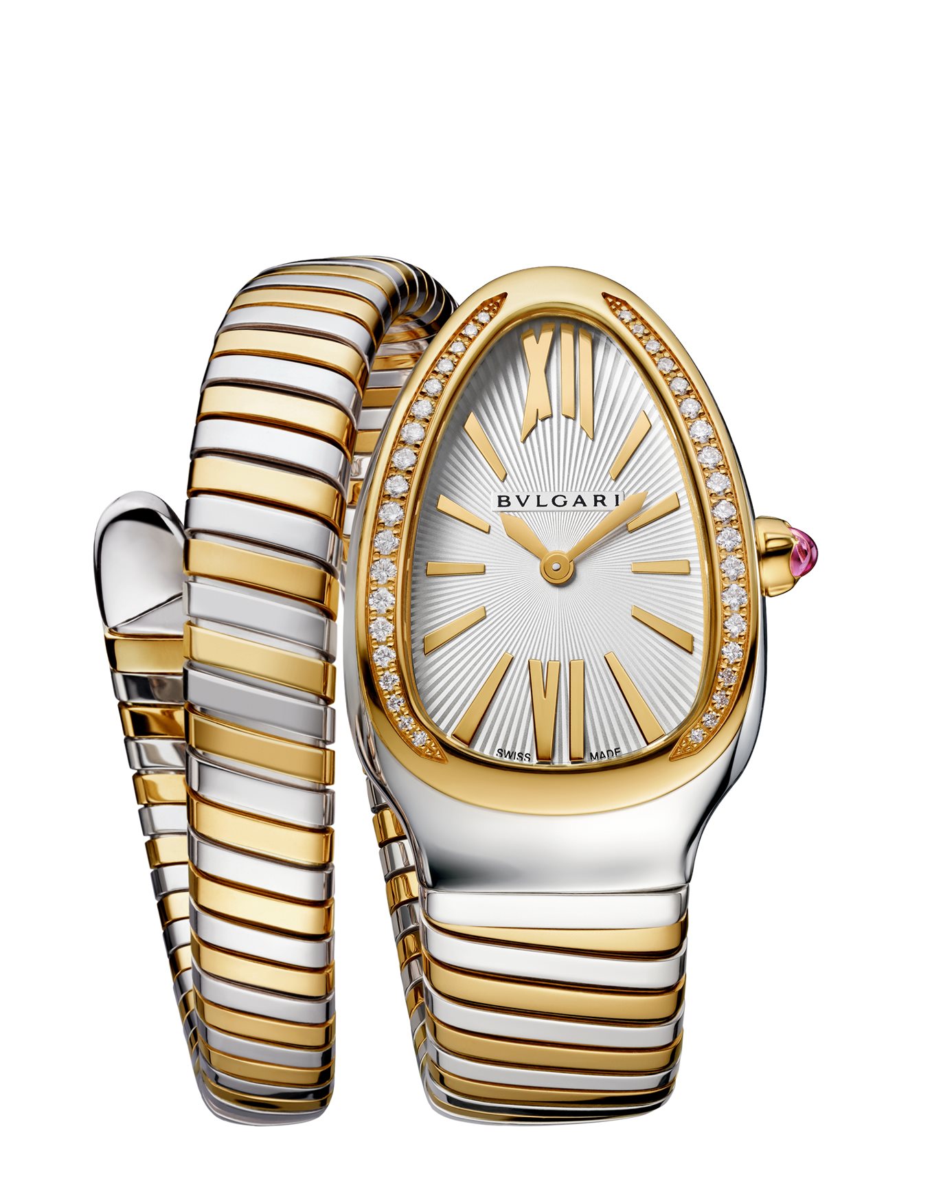 Bvlgari - Klocka serpenti tubogas 35mm gult guld | NK