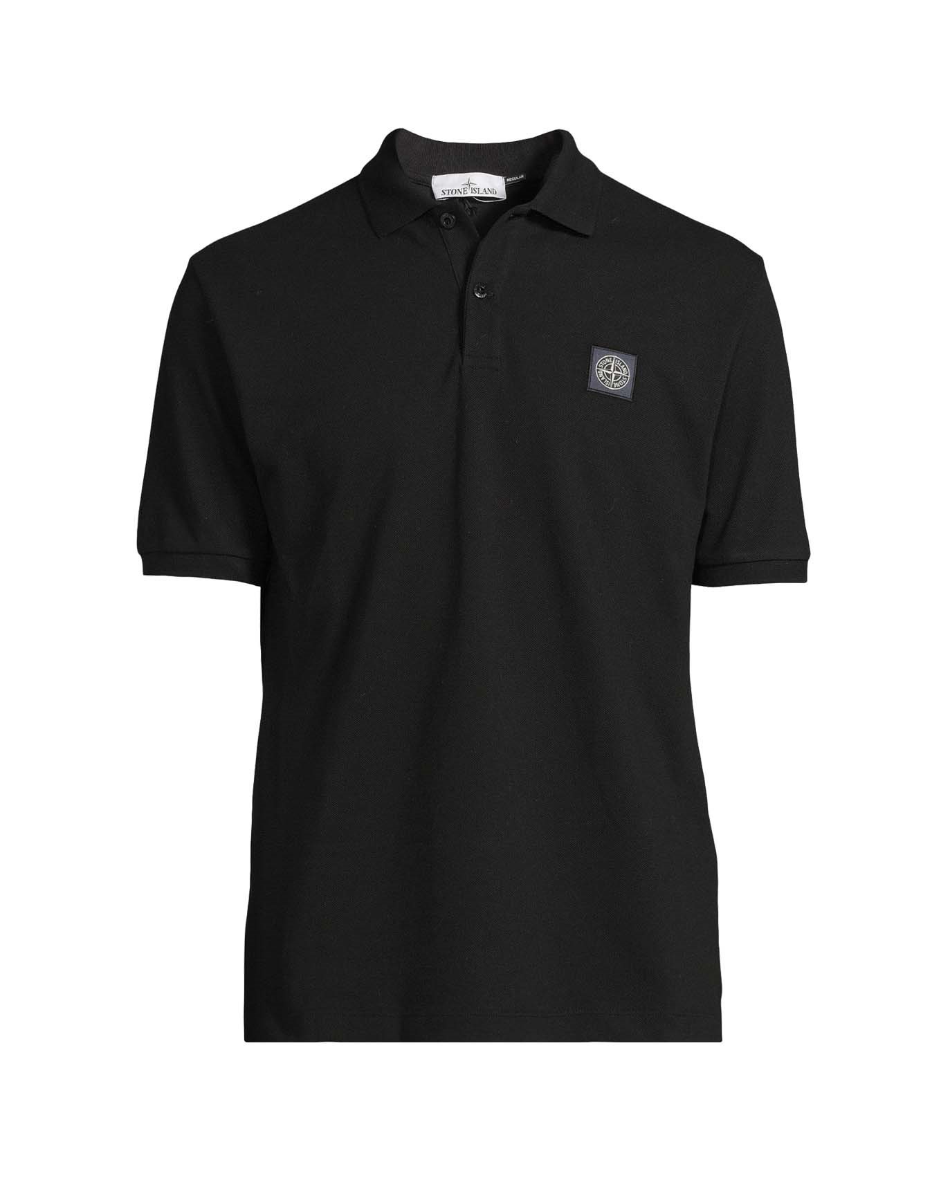 Stone Island - Piké compass logo black | NK