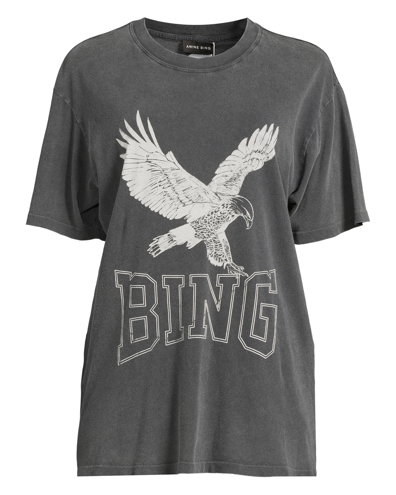Anine Bing - T-shirt lili retro eagle washed black | NK Anine Bing - T-shirt lili retro eagle washed black | NK