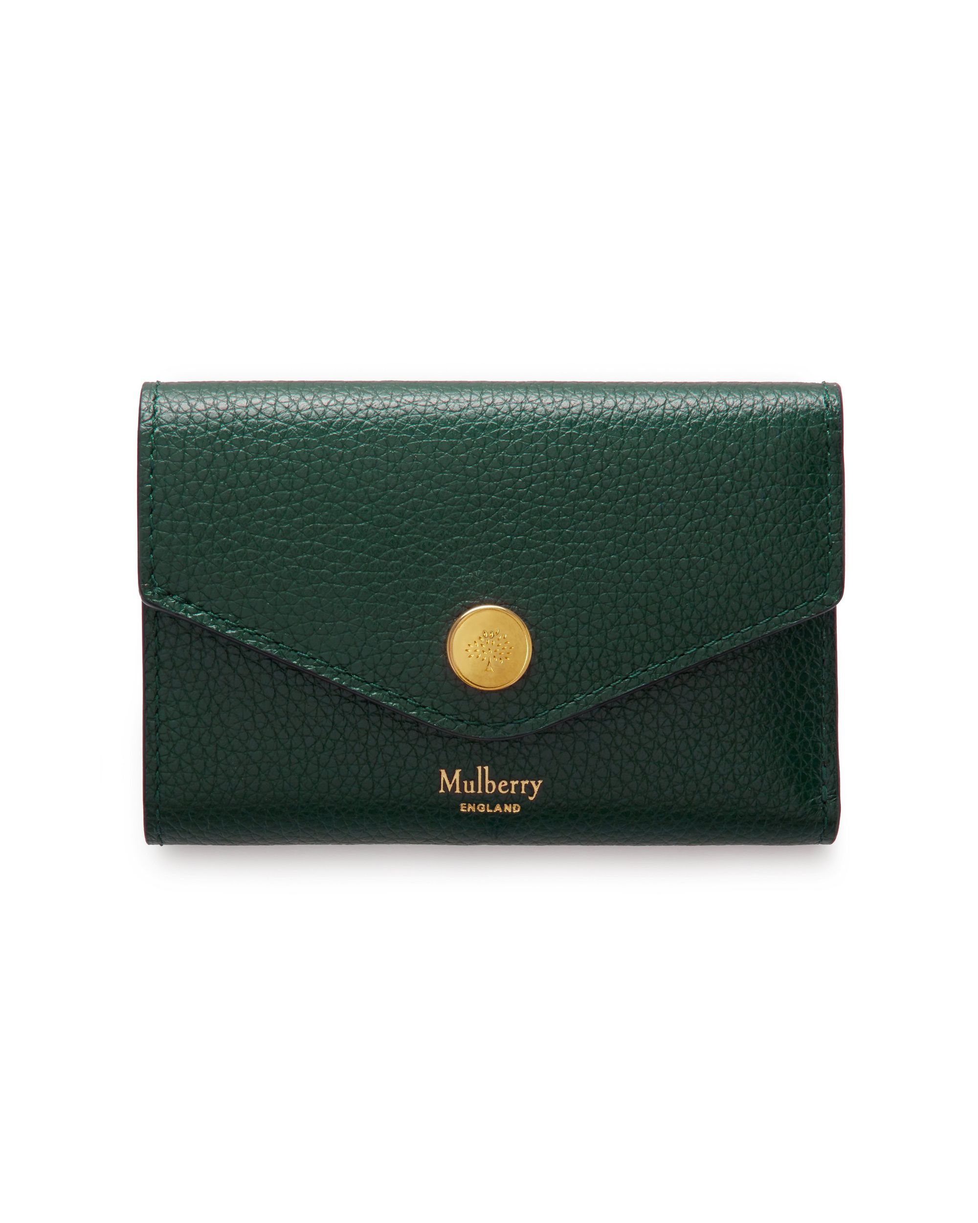 Mulberry - Folded multi-card wallet mulberry green small classic grain | NK