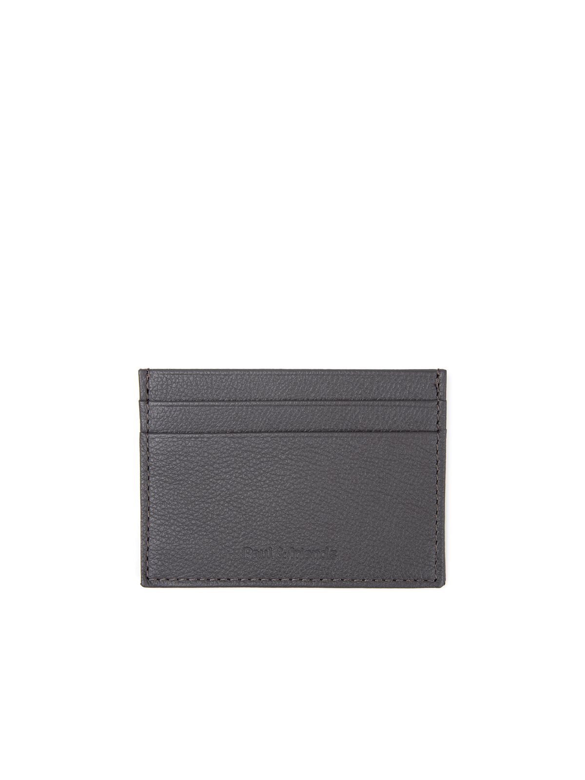 Paul & friends - Grained open card holder dk grey | NK