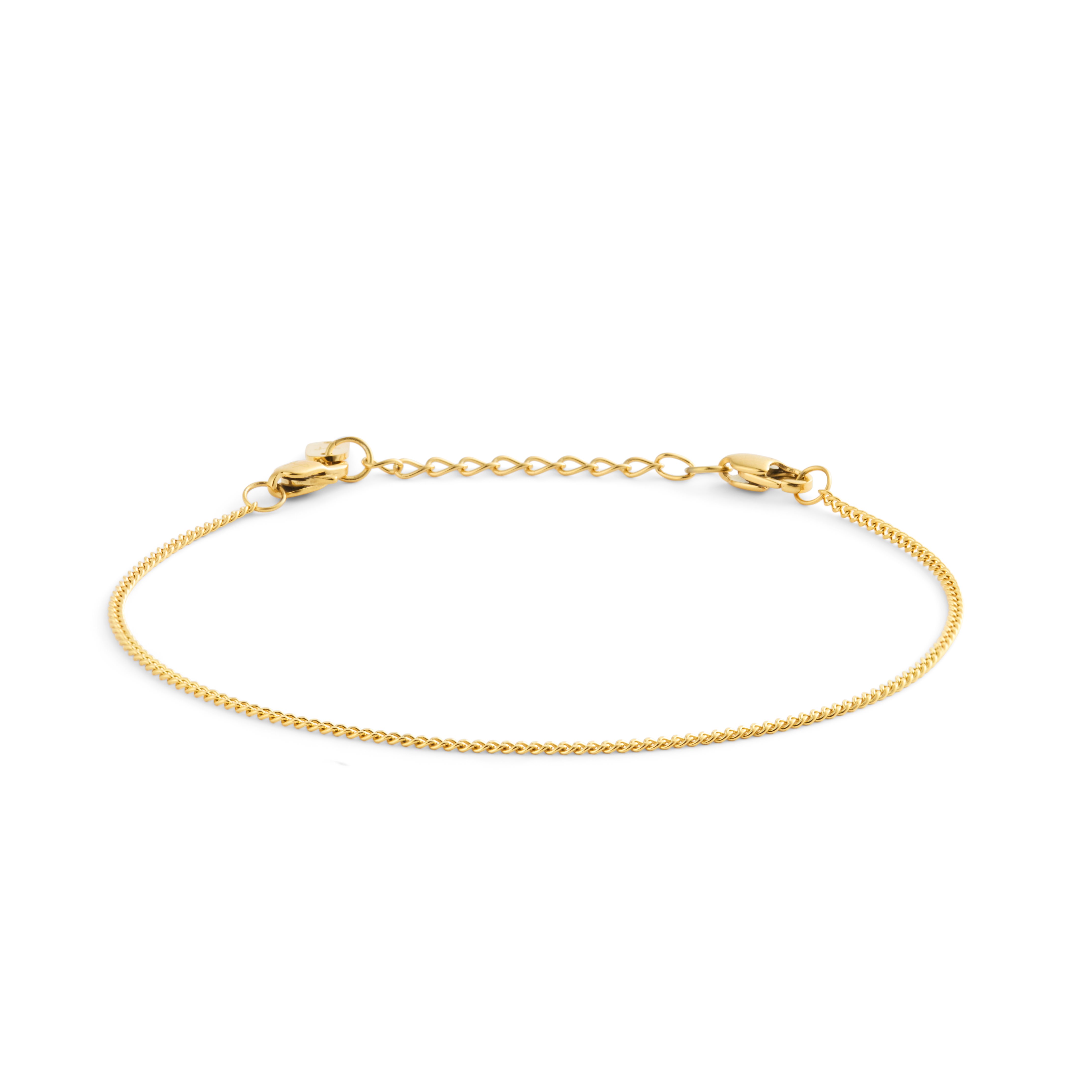 Mockberg - Thin curb chain bracelet gold | NK