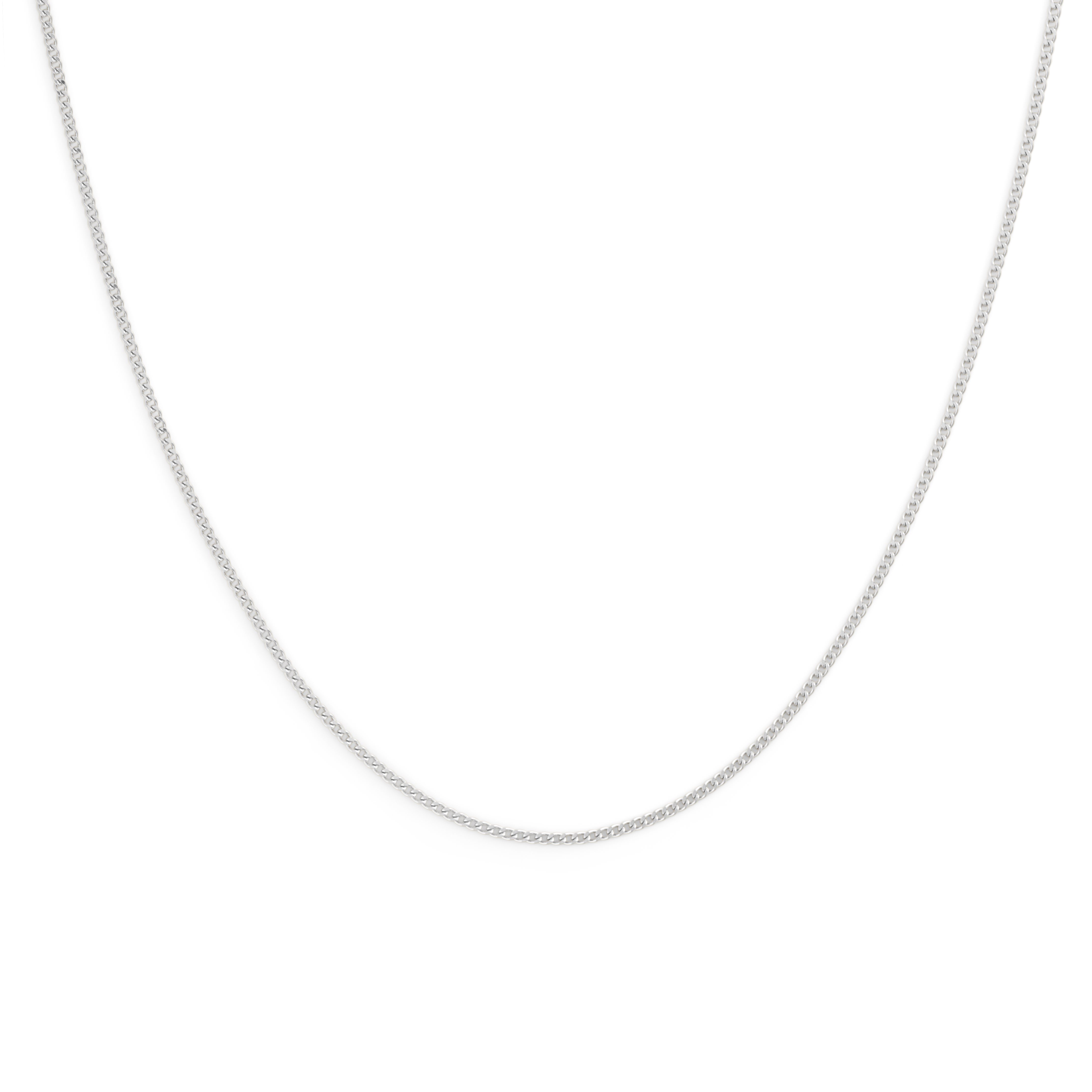 Mockberg - Thin curb chain necklace steel | NK